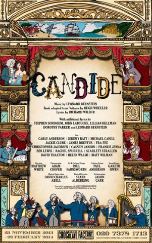 Candide Poster | Menier Chocolate Factory